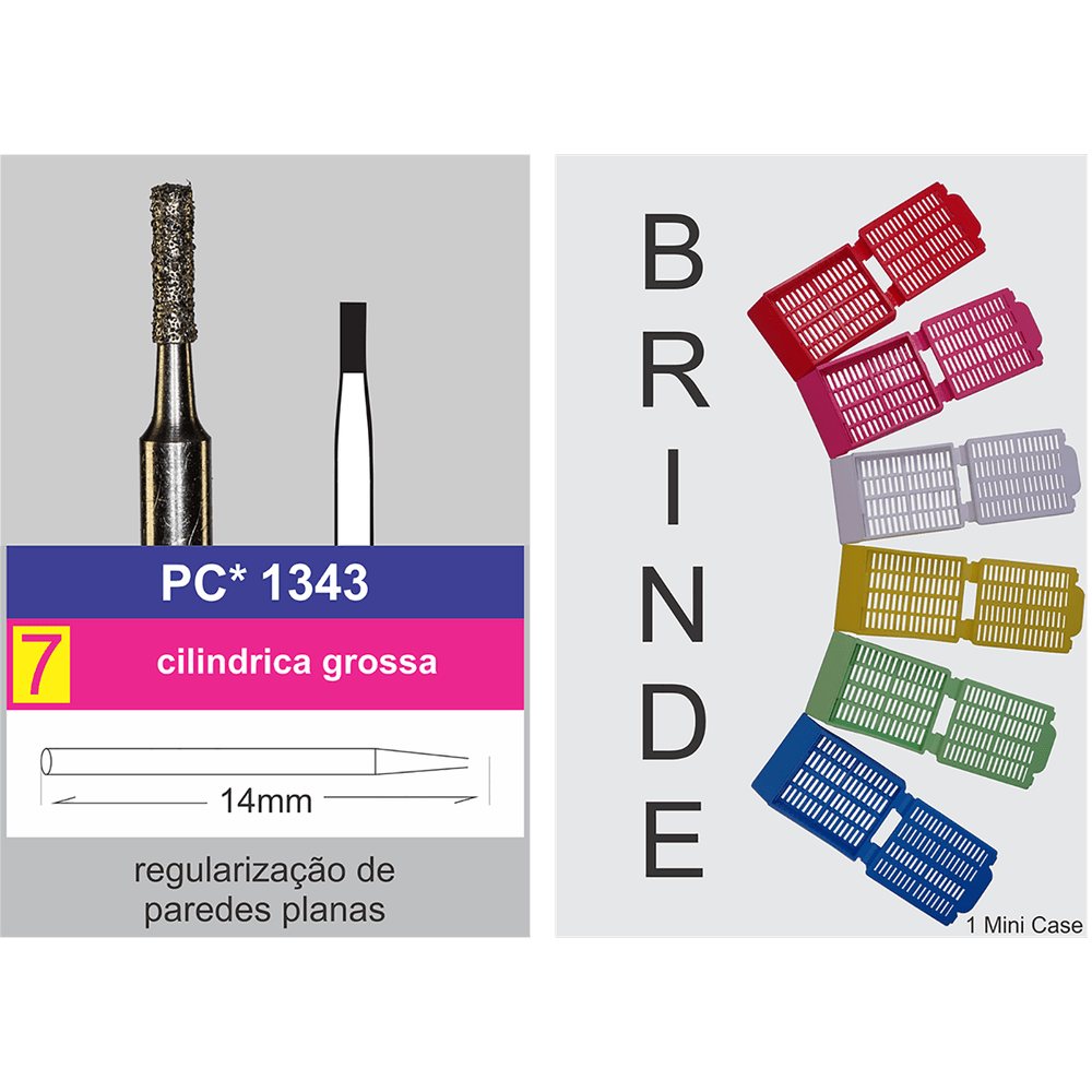 Kit 7 Pontas Tridiamantadas Odontopediatria - Coraldent